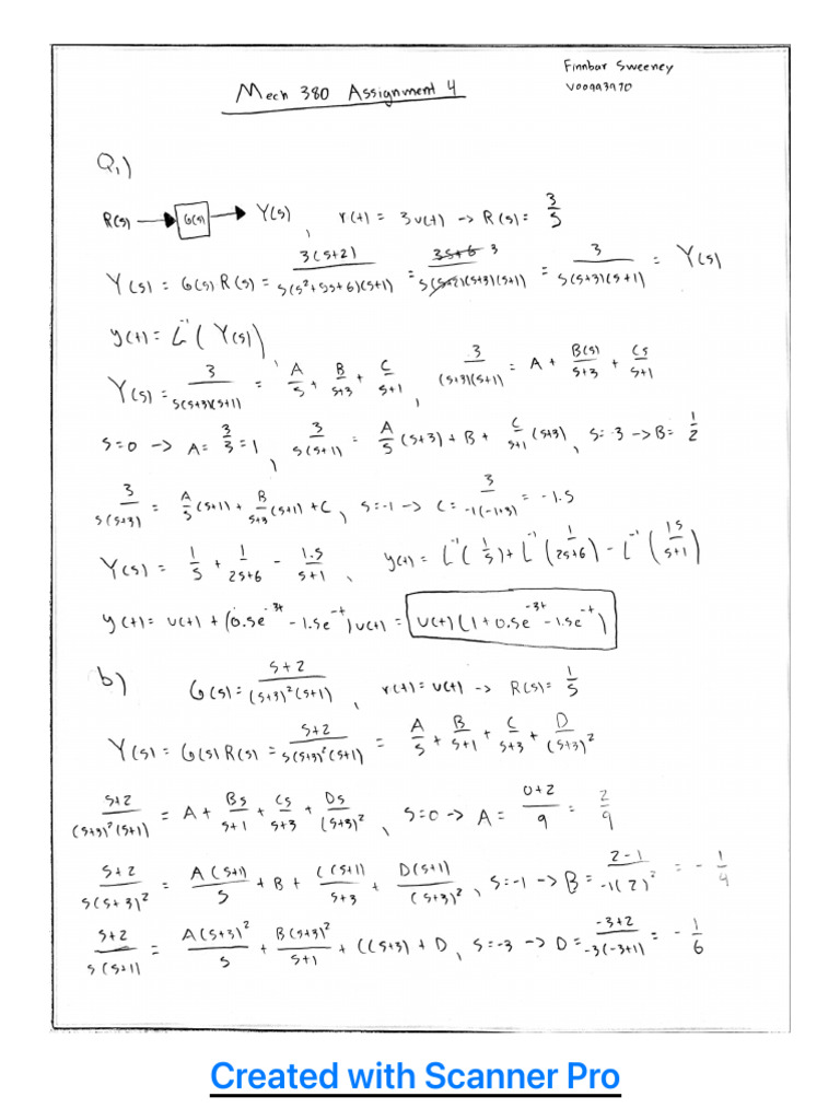 Mech380 Assignment4 V00993970 | PDF
