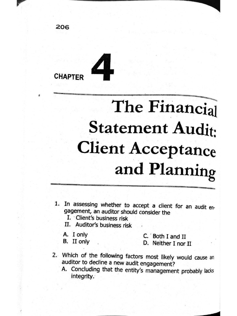 Chapter 04 Client Acceptance and Planning | PDF