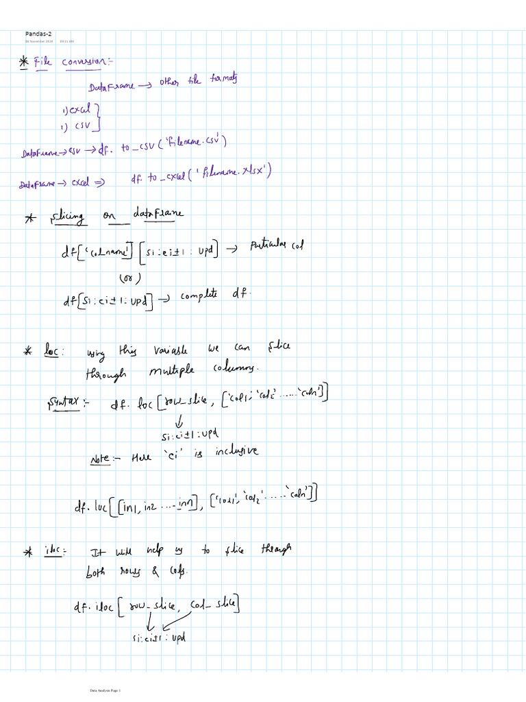 Pandas Notes 2 | PDF