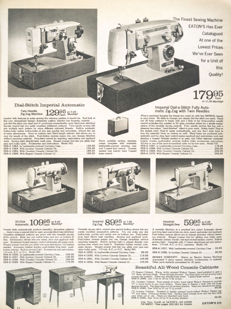 Ad For Imperial Sewing Machine | PDF