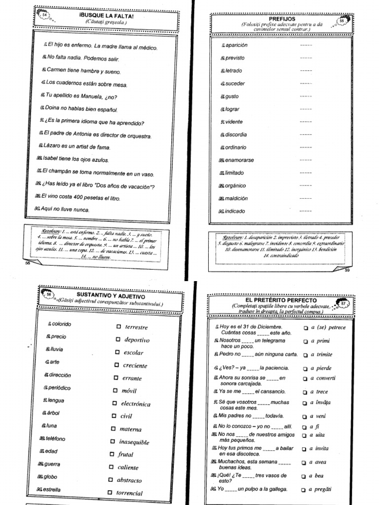 Niculescu Mizil Aurora Teste de Limba Spaniola 1997 15 | PDF