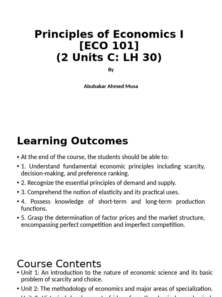 Principles of Economics Overview | PDF | Macroeconomics | Demand