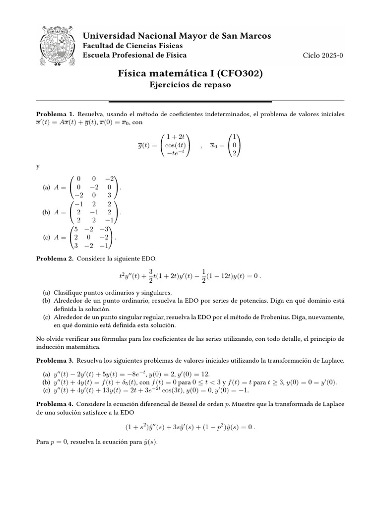 Ejercicios de Repaso | PDF