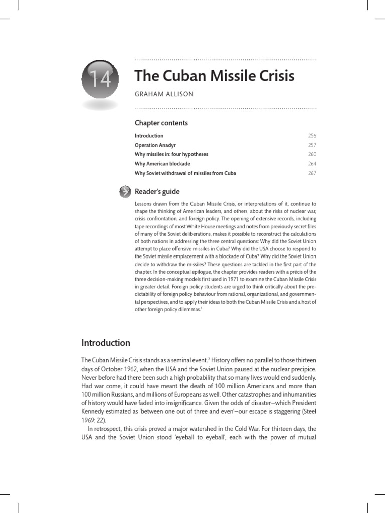 Analyzing the Cuban Missile Crisis | PDF | Cuban Missile Crisis | John ...
