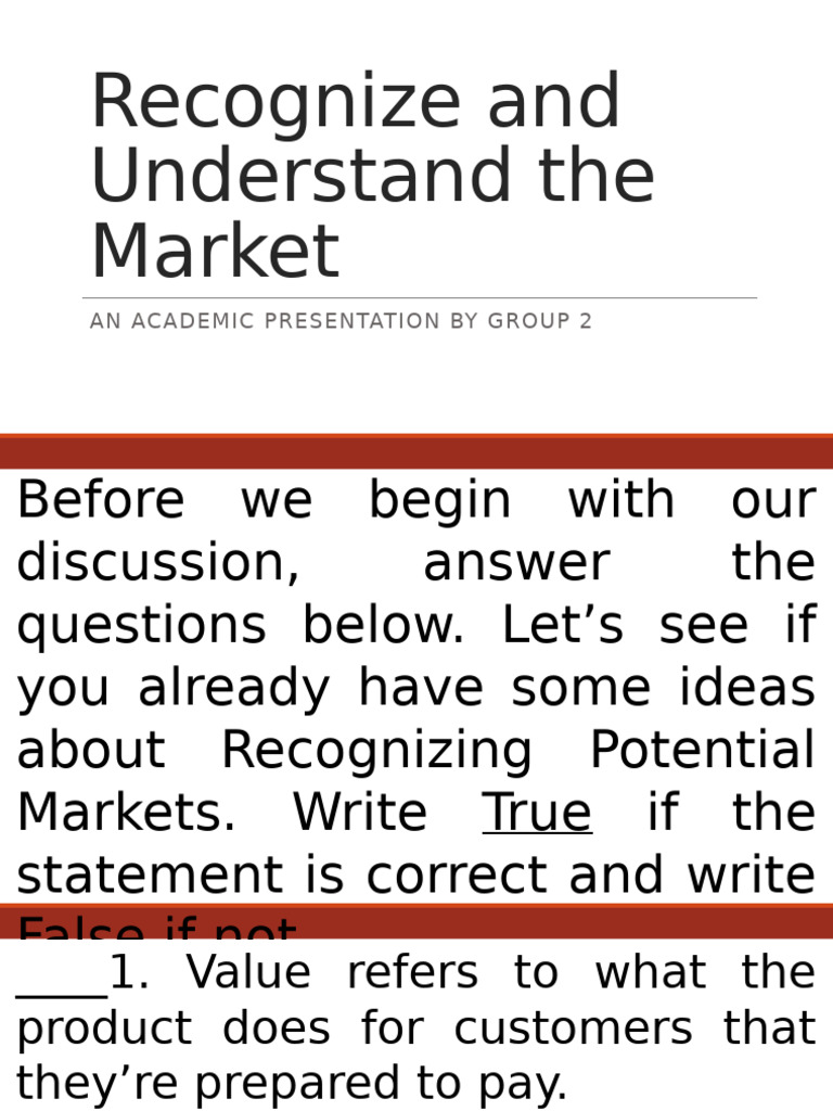 Entrep Presentation Group 2 | PDF | Marketing | Market Segmentation