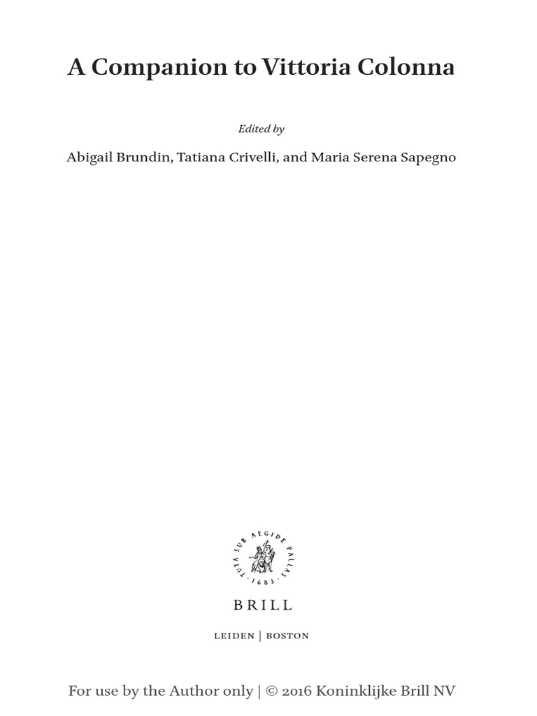 Gaudenz Freuler Vittoria Colonna The Pic | PDF | Michelangelo