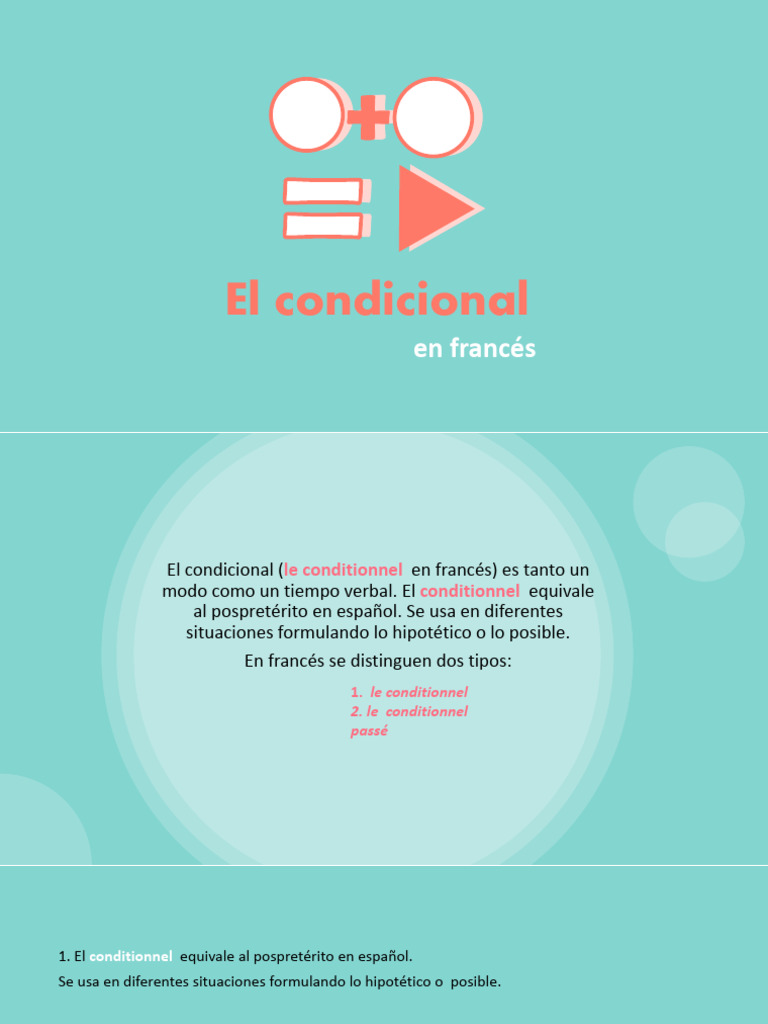 Uso del condicional en francés | PDF | Verbo | Relaciones sintácticas