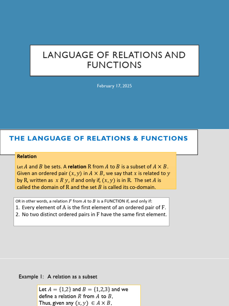 Understanding Relations and Functions | PDF | Function (Mathematics ...
