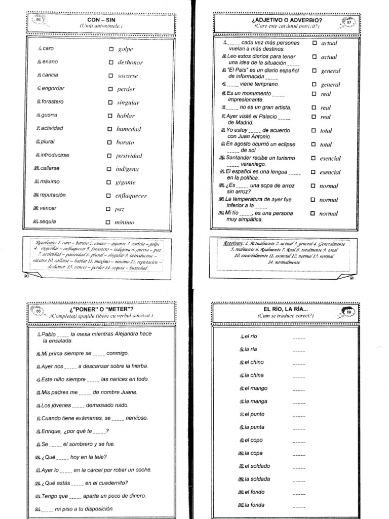 Niculescu Mizil Aurora Teste de Limba Spaniola 1997 23 | PDF
