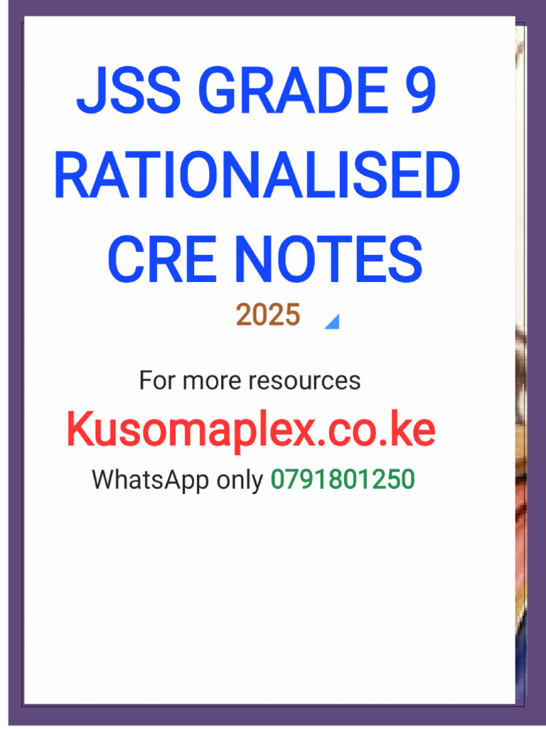 Grade 9 Cre Kusomaplex (1) | PDF | Saul | Samuel