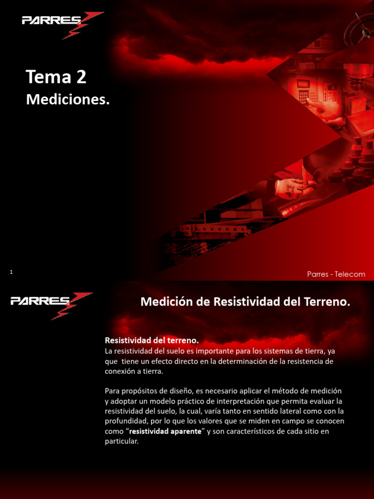 PARRES - TEMA 2 Mediciones | PDF | Resistividad Eléctrica y Conductividad | Corriente eléctrica