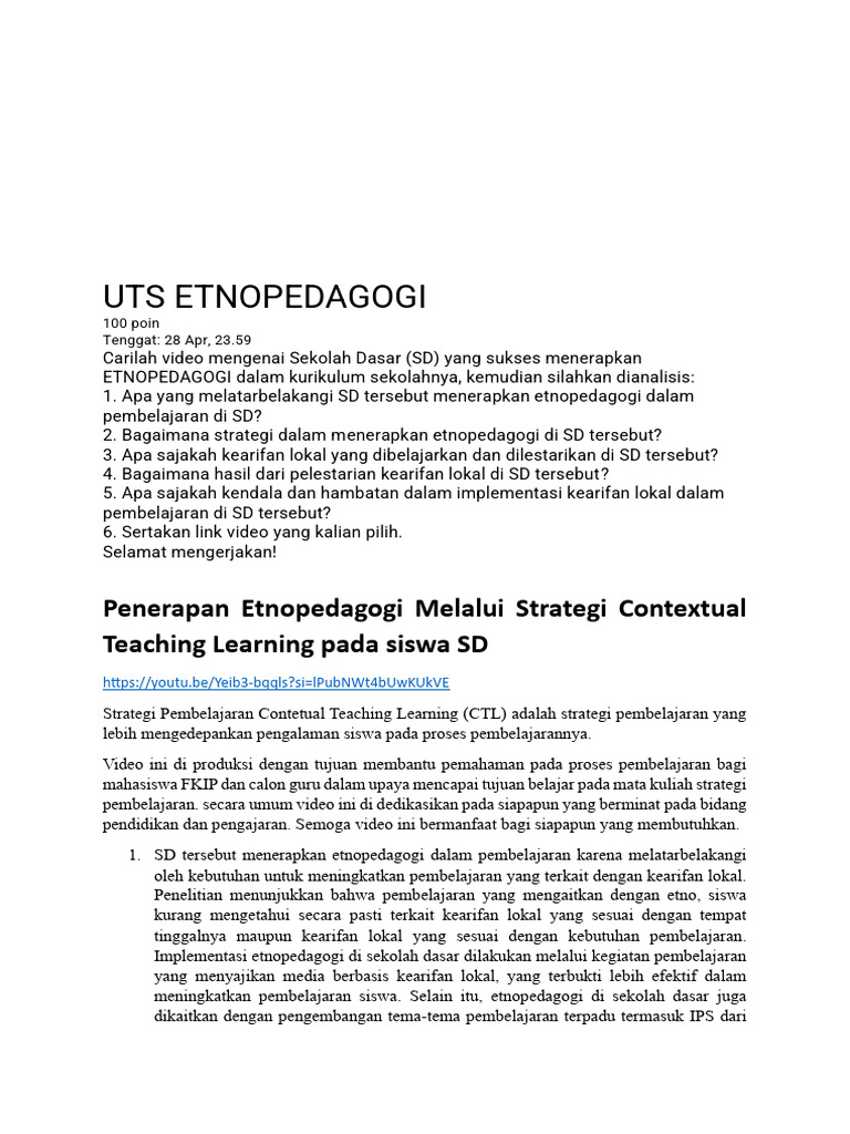 Uts Etno Akhmad Nur Faisal | PDF