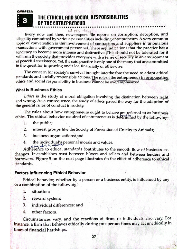 EM - NOTES Ethical & Social Responsibilities (Dept. Test) | PDF