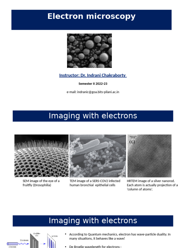 Electron Microscopy Techniques Explained | PDF | Transmission Electron ...