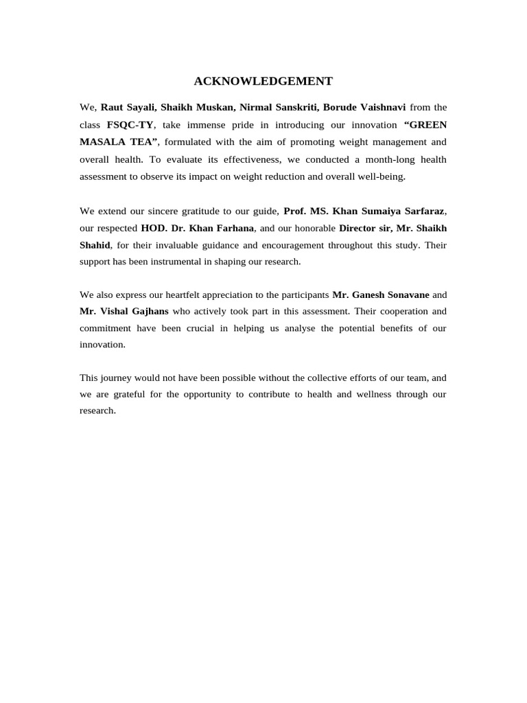 ACKNOWLEDGEMENT Health Assesment | PDF