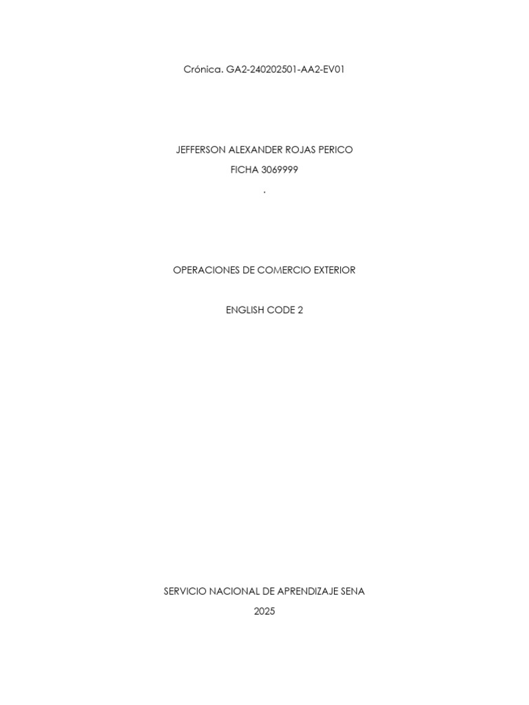 Crónica. GA2-240202501-AA2-EV01 | PDF