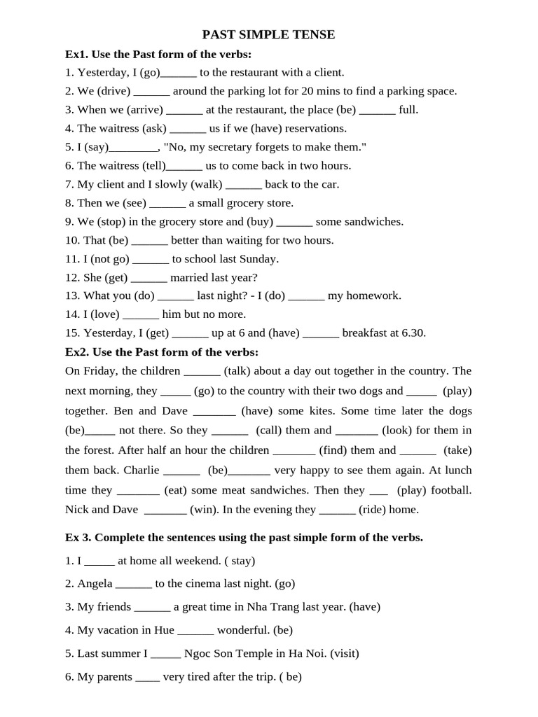 Past Simple Tense 7 | PDF