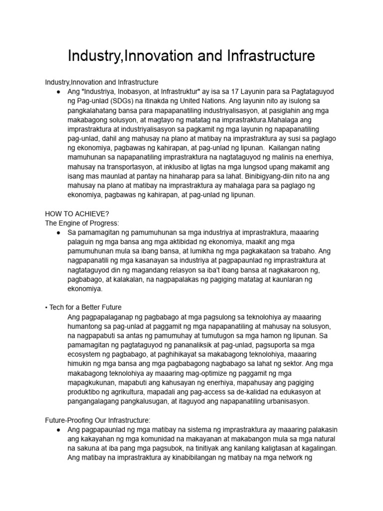 Industry, Innovation and Infrastructure | PDF
