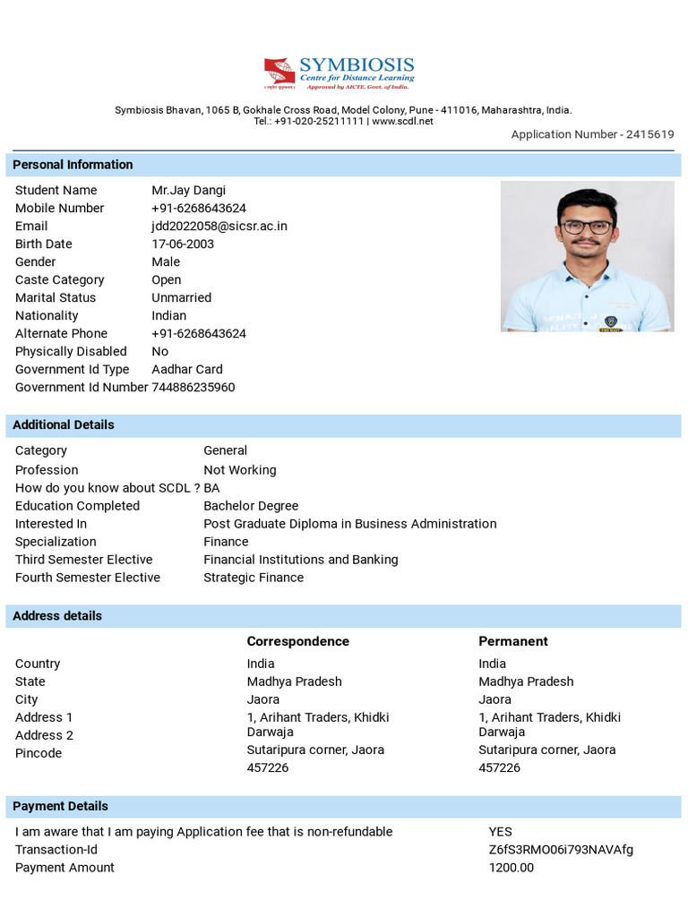 Application PDF - Application Form PDF | PDF
