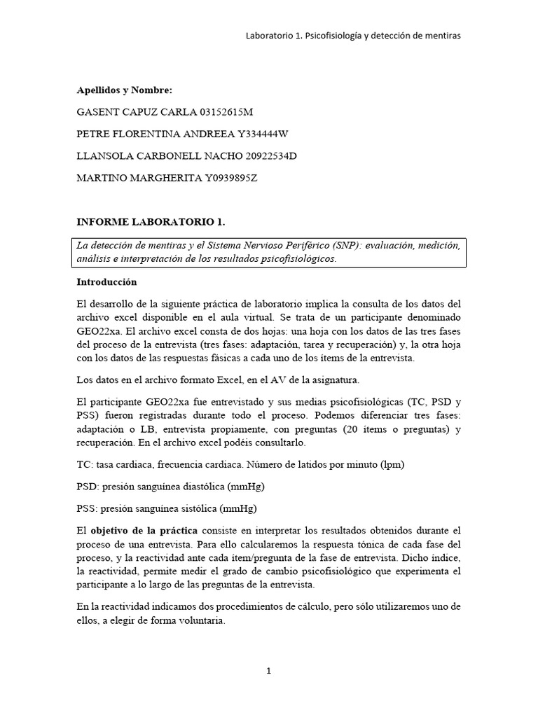 Lab pr1 | PDF | Corazón | Presión sanguínea