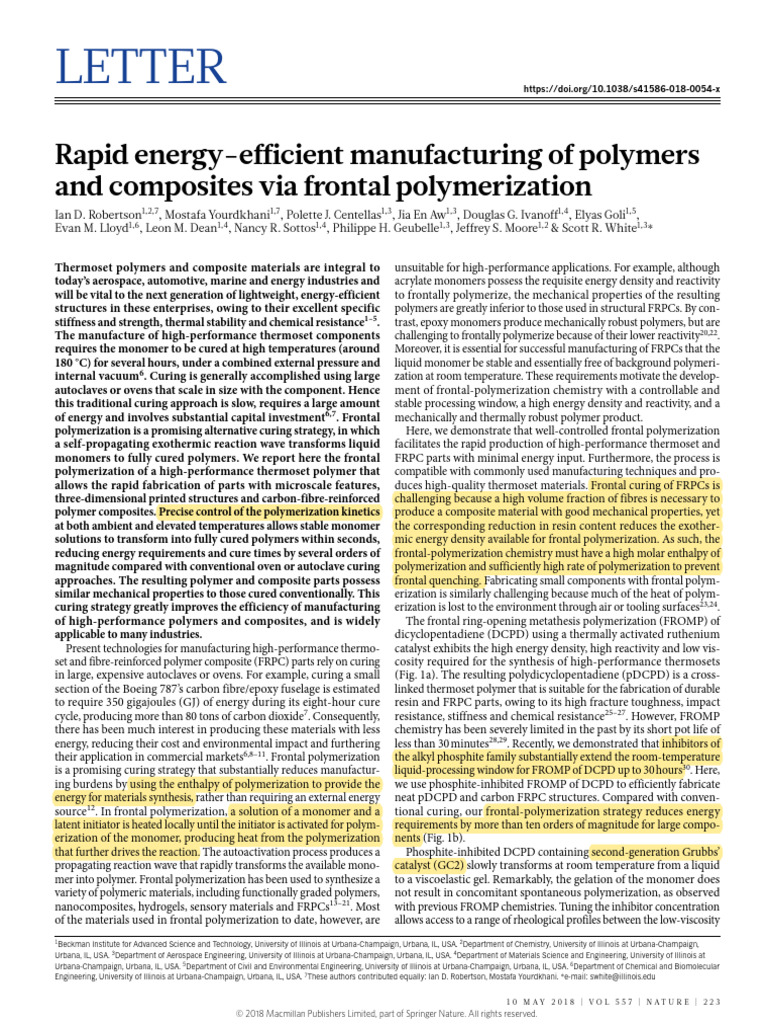 Rapid Energy Efficient Manufacturing of Polymers and Composites Via ...