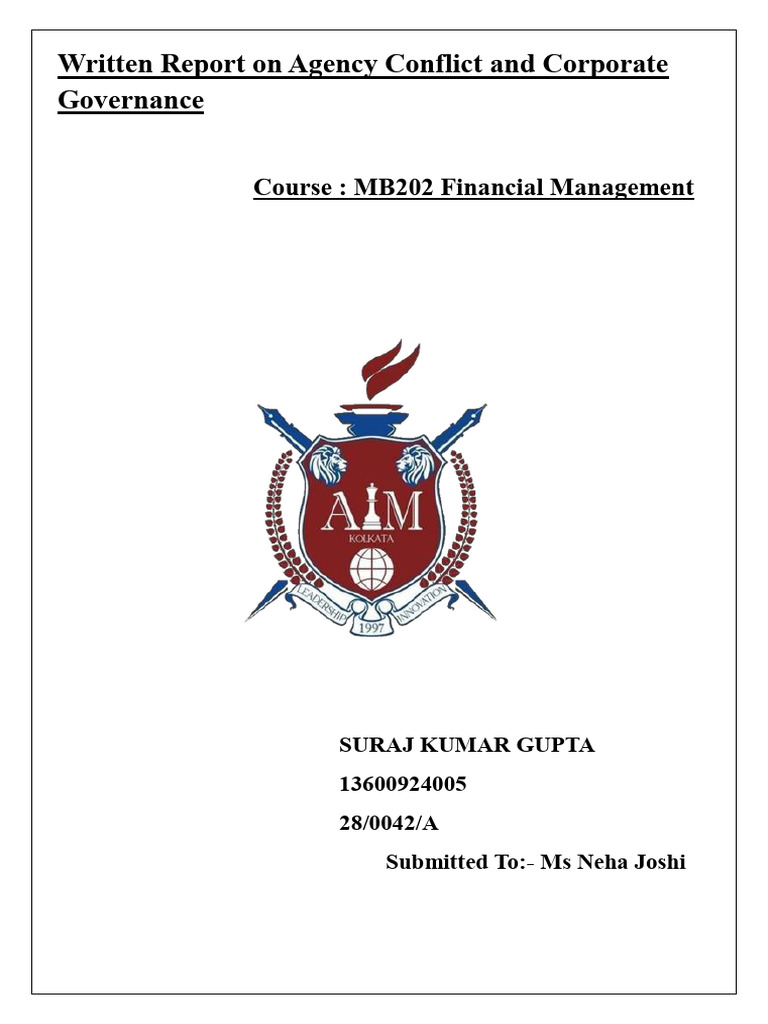 Suraj Kumar Gupta - CA2 | PDF | Corporate Governance | Governance