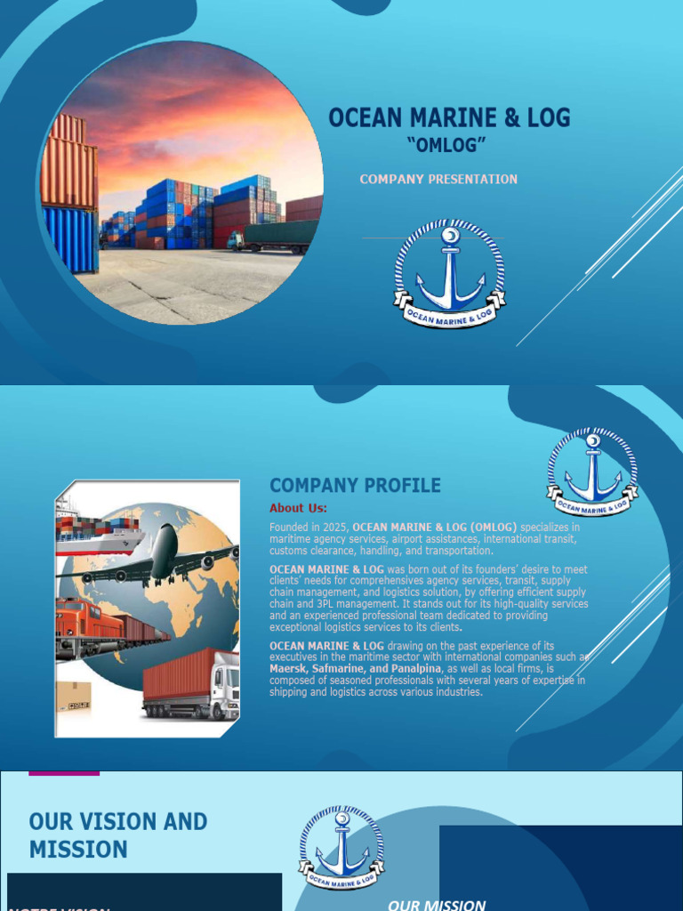 Ocean Marine & Log Company Overview | PDF | Cargo | Transport
