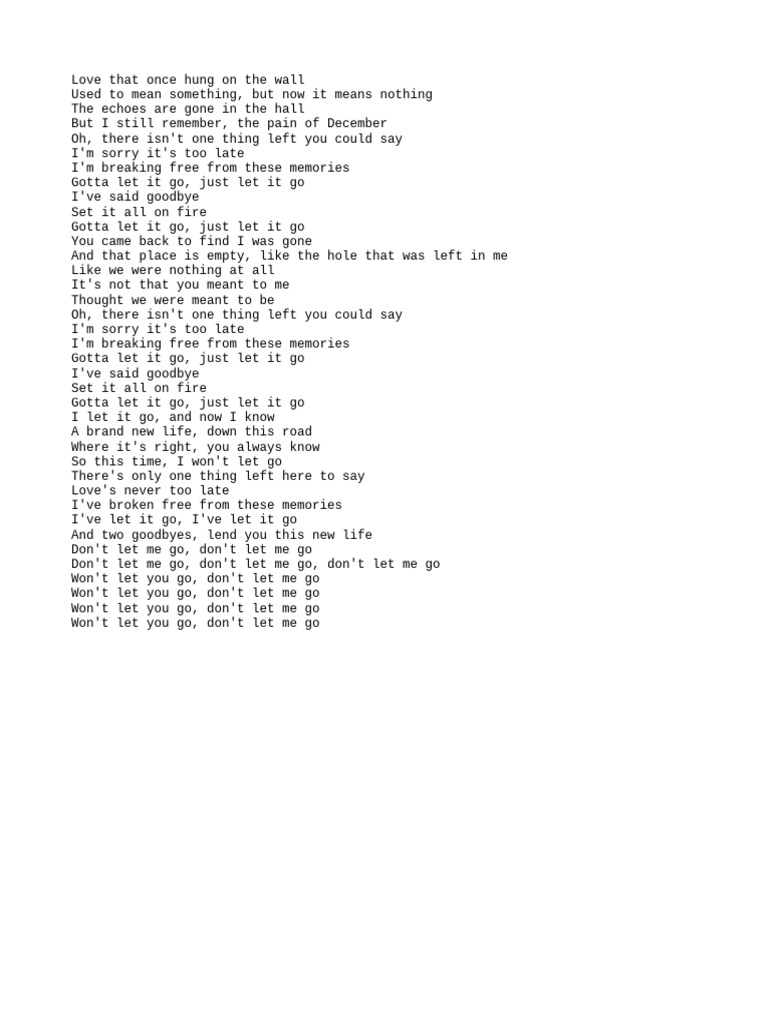 Let Me Go | PDF