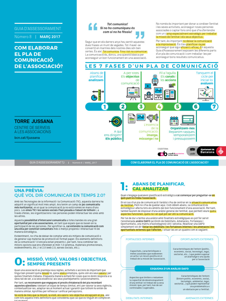Guia Treball Final 2 - COM FER UN PLA DE COMUNICACIÓ | PDF