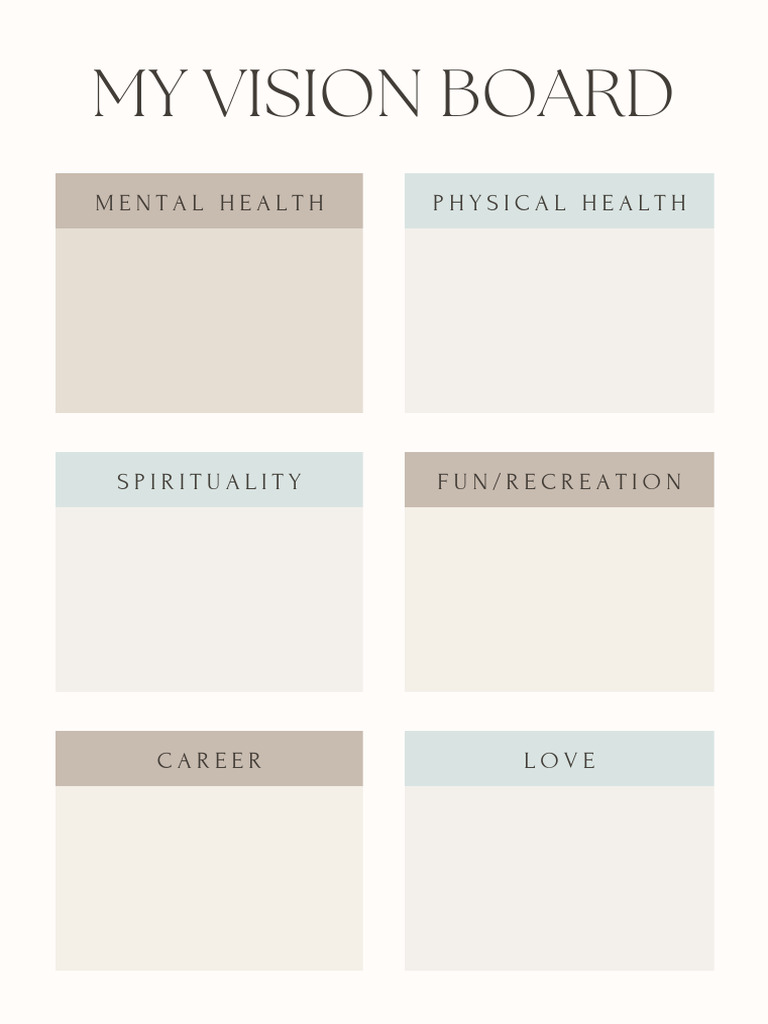 Vision Board Template | PDF