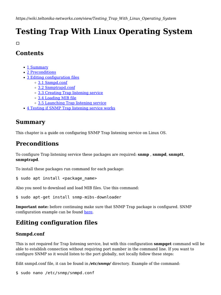 Testing Trap With Linux Operating System | PDF | Sudo | Computer ...
