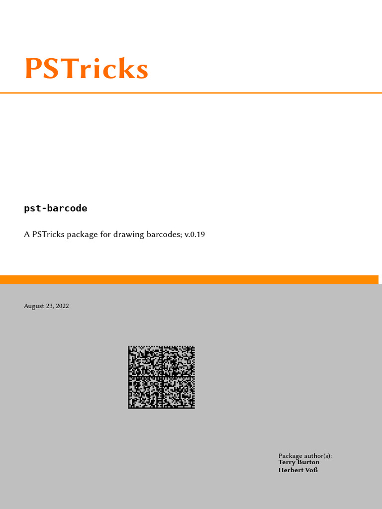 PST Barcode | PDF | Universal Product Code | Input/Output