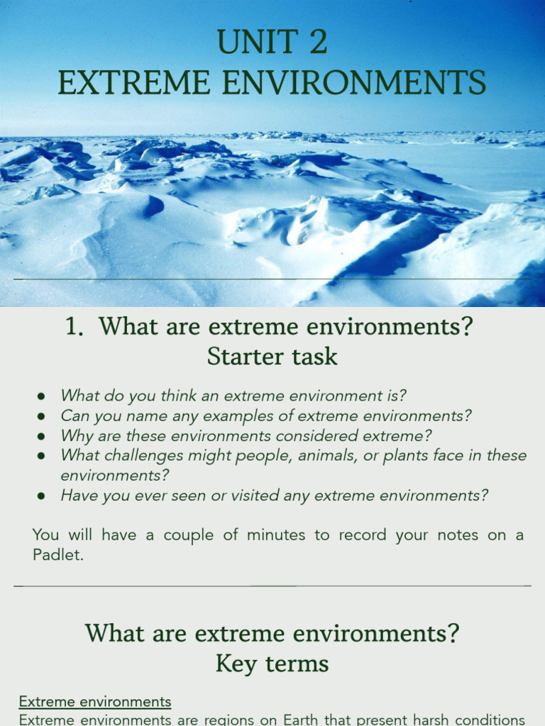 What Are Extreme Environments | PDF | Desert | Rain
