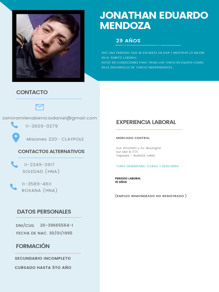 CV Jonathan Mendoza - 20240902 - 134029 - 0000 | PDF