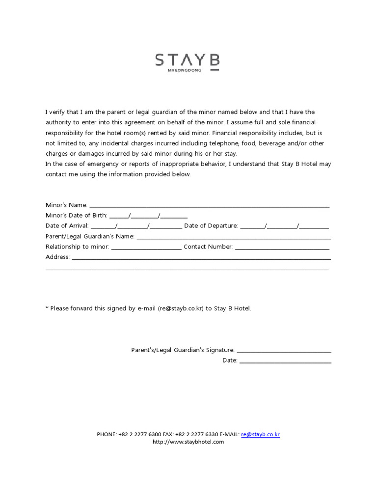 Minor Consent Form | PDF