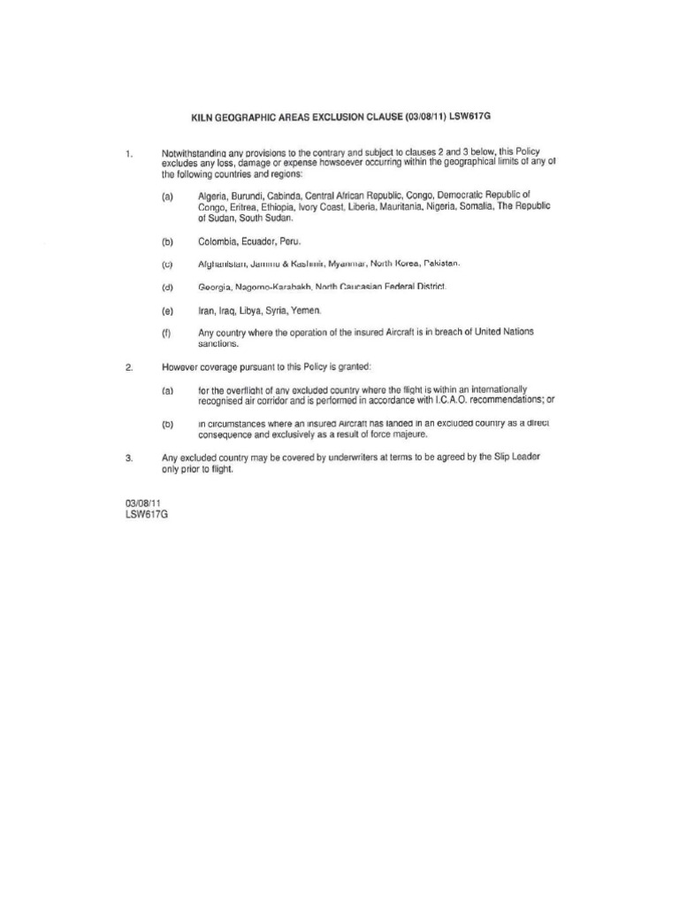 Clause LSW617G | PDF