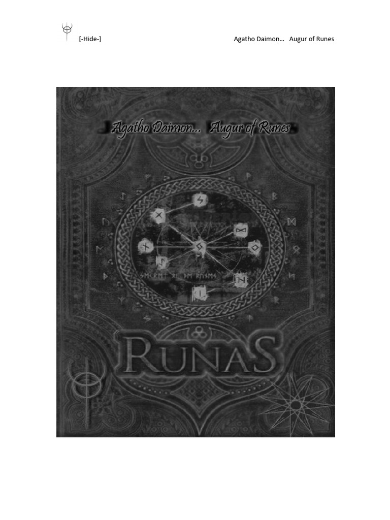 Aghato Daimon... Augur of Runes | PDF