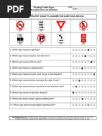 UK Road Signs Cheat Sheet and Flashcards | PDF