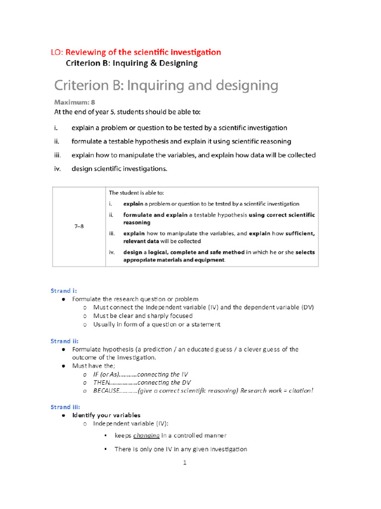 Criterion B Resource | PDF