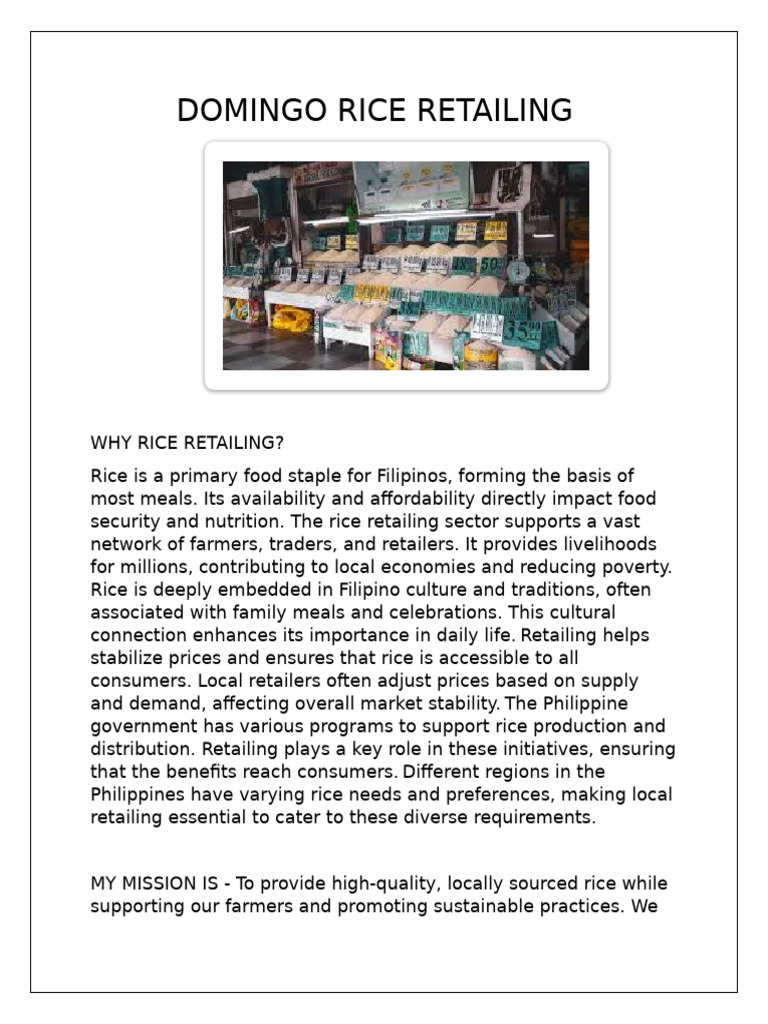 Rice Retailing | PDF