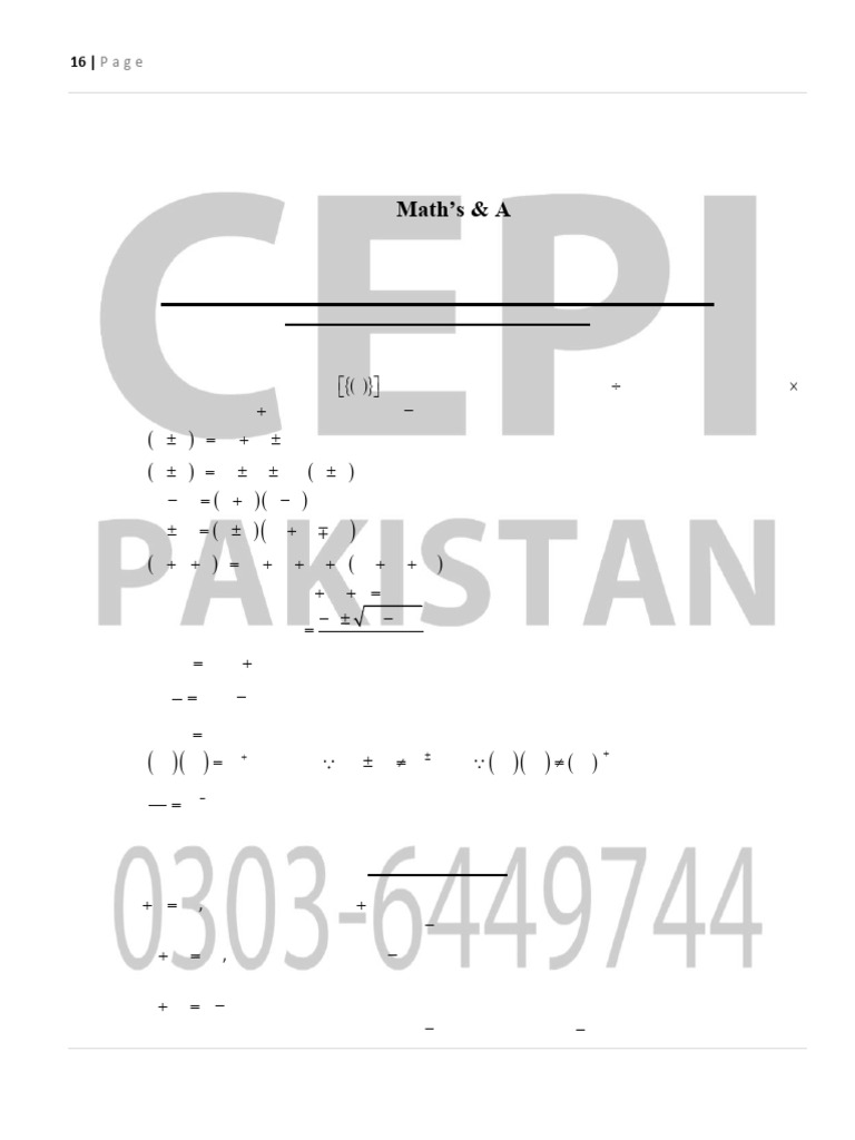 Lec Imp. QUESTIONS DOGAR CEPI | PDF | Number Theory | Elementary Mathematics