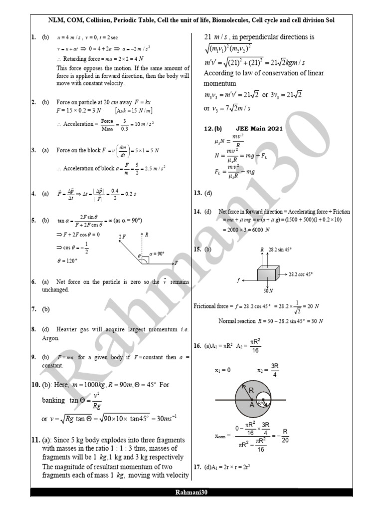 NLM, COM, Collision, Periodic Table, Cell The Unit of Life ...
