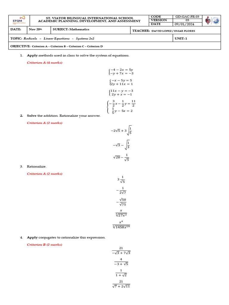 SUMMATIVE Recovery Final | PDF | Equations | Algebra