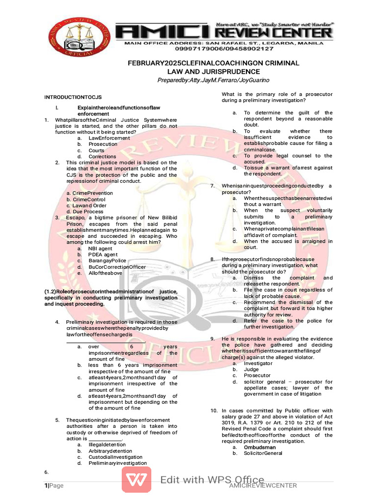 2025 CLJ Amici PDF | PDF | Search And Seizure | Criminal Law