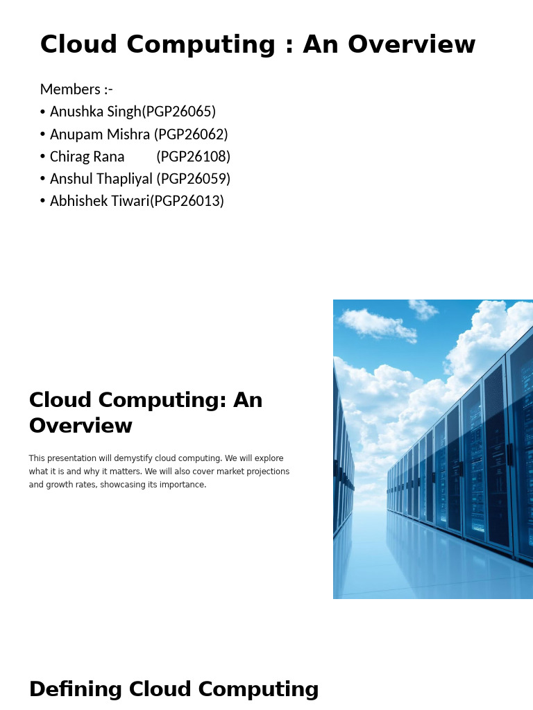 Cloud Computing An Overview | PDF | Cloud Computing | Software As A Service