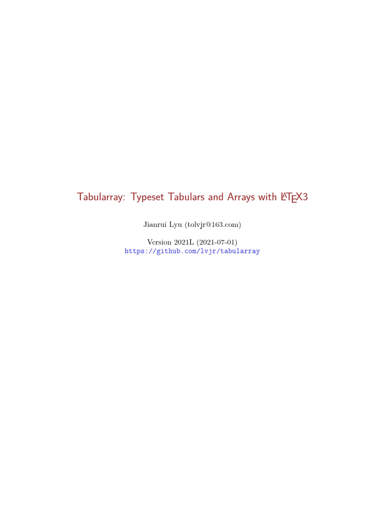 Tabularray: LATEX3 Table Typesetting | PDF | Collation | Western ...