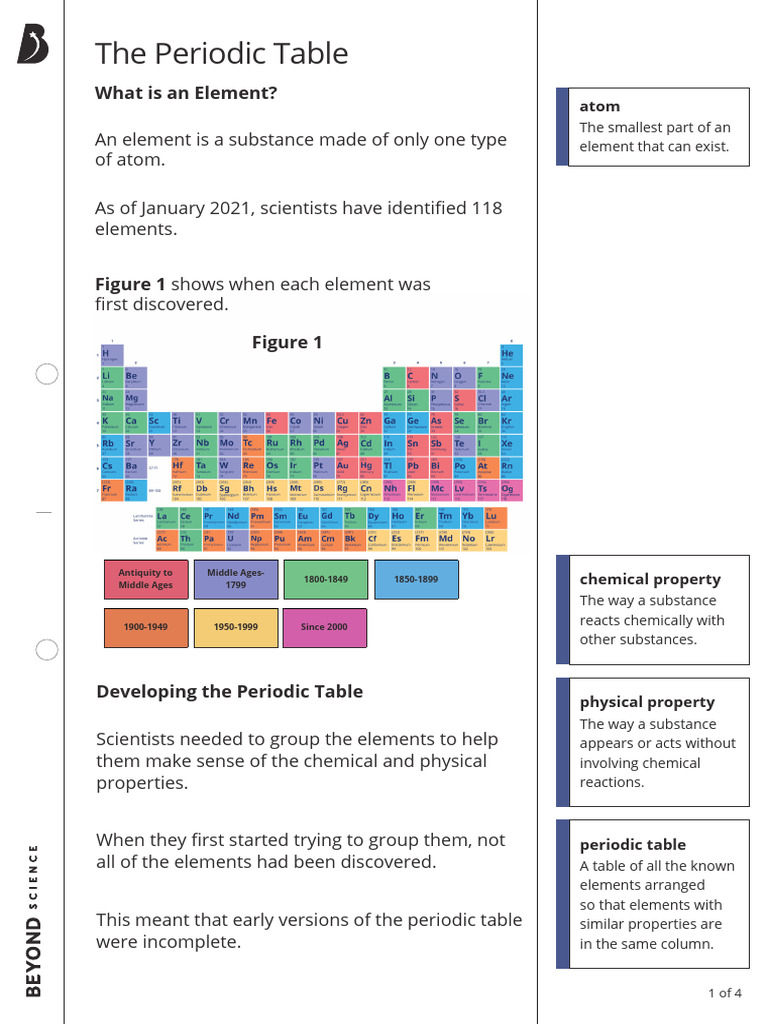 Understanding the Periodic Table | PDF | Periodic Table | Chemical Elements