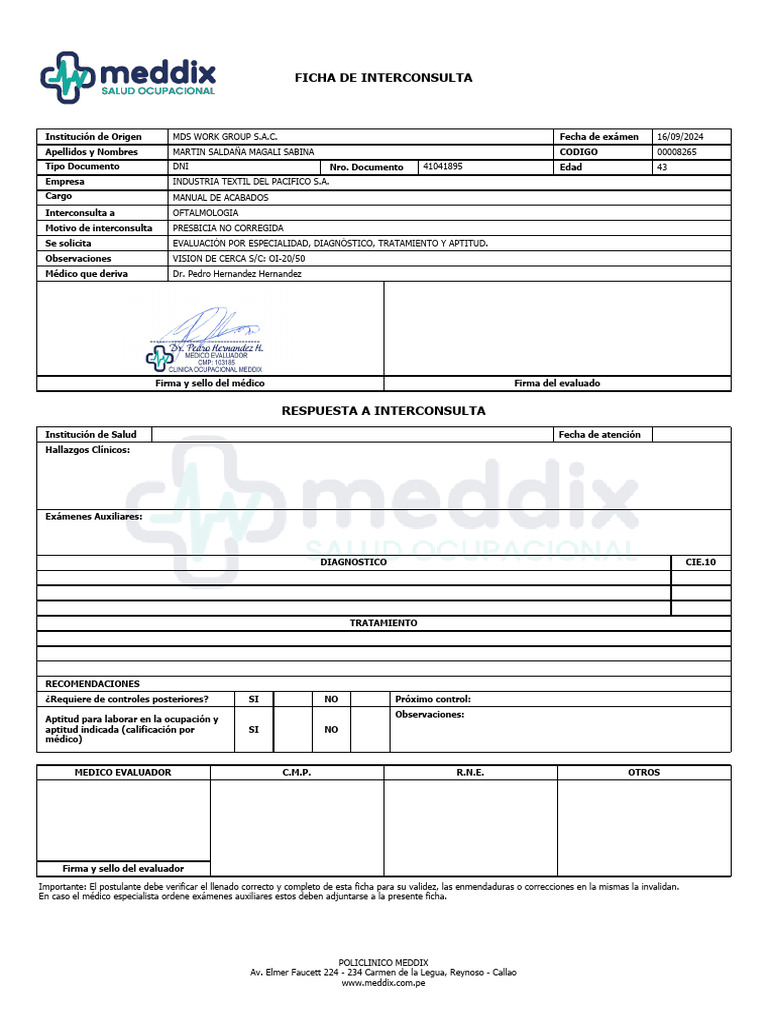 Interconsulta Médica: Diagnóstico y Tratamiento | PDF | Especialidades ...