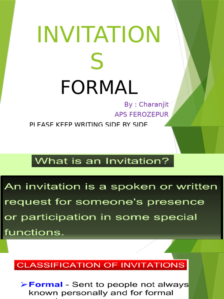 Formal Invitations | PDF | Linguistics