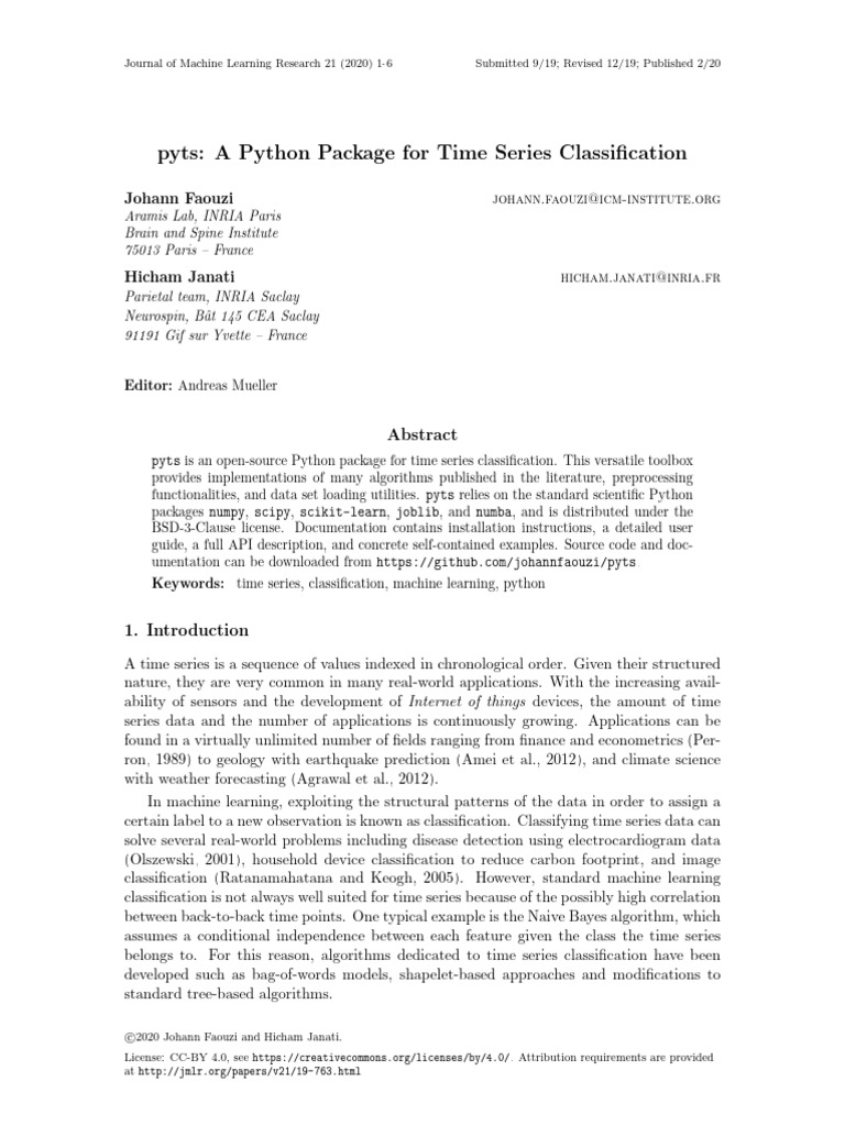 PYTS Time Series Classification | PDF | Time Series | Computing